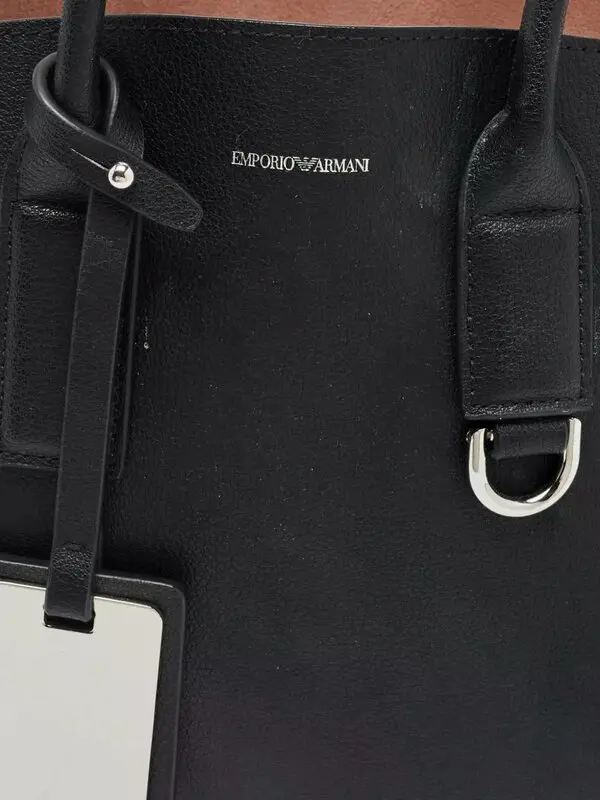 Emporio Armani Asv Icon Regenerated Curved Tote Bag