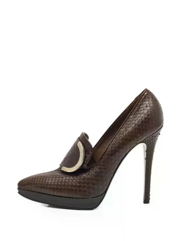 Versace Medusa Platform Pumps - Brown