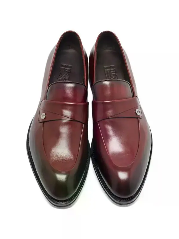 FERRAGAMO Cantore Tramezza Leather Loafers