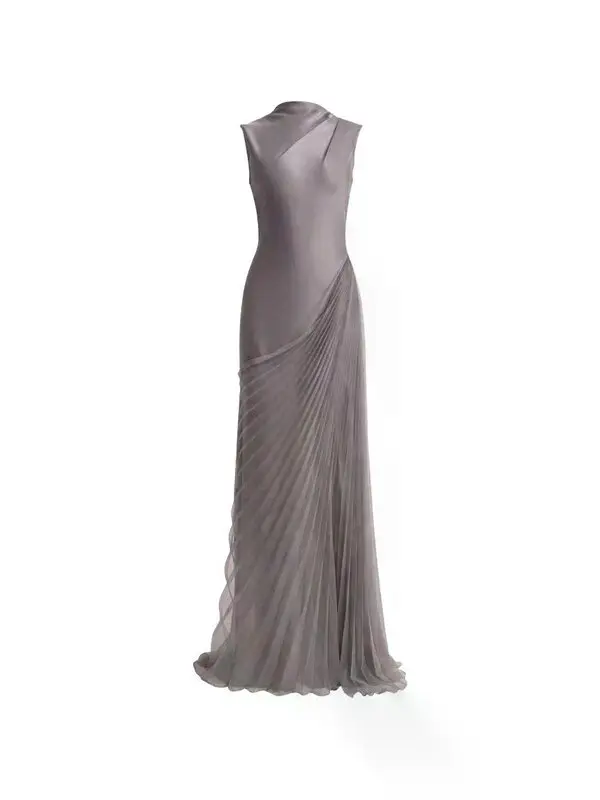 GEMY MAALOUF Asymmetrical Pleated Dress