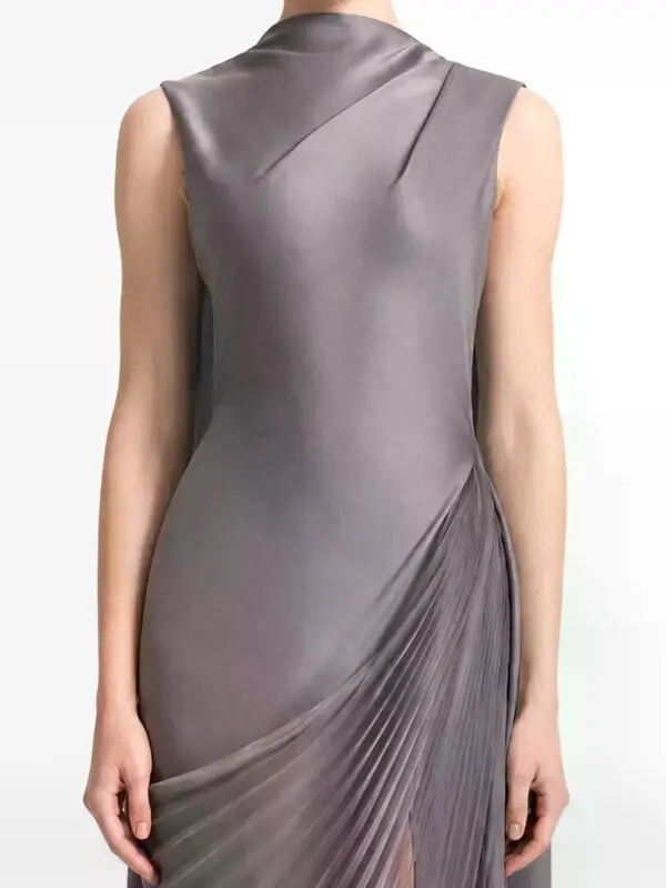 GEMY MAALOUF Asymmetrical Pleated Dress
