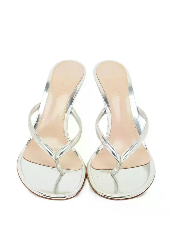 GIANVITO ROSSI Calypso Patent Leather Thong Sandals