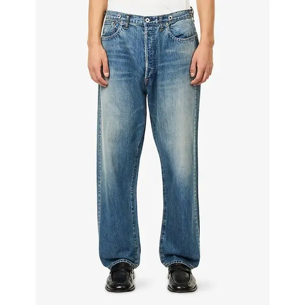 A.PRESSE N22 Wash Wide Denim Jeans