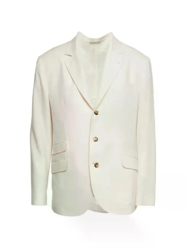 Brunello Cucinelli Single-breasted Notch-lapel Blazer - White
