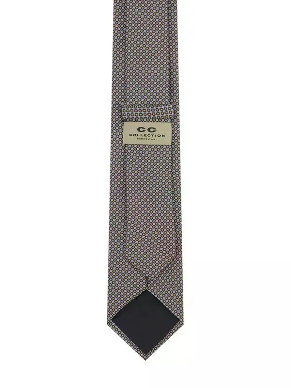 Corneliani Geometric-pattern Tie - Blue