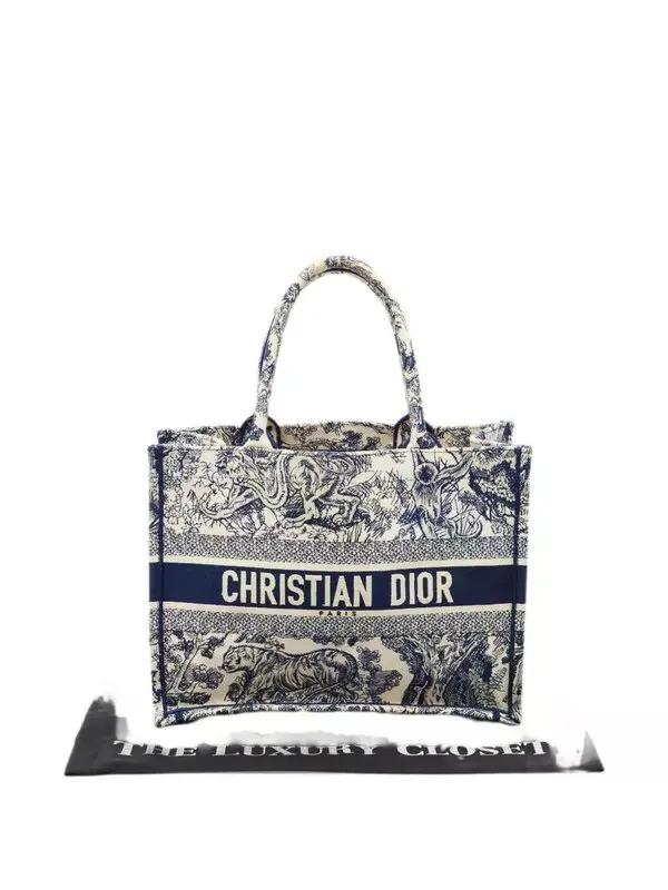 Dior Medium Book Embroidered Tote Bag