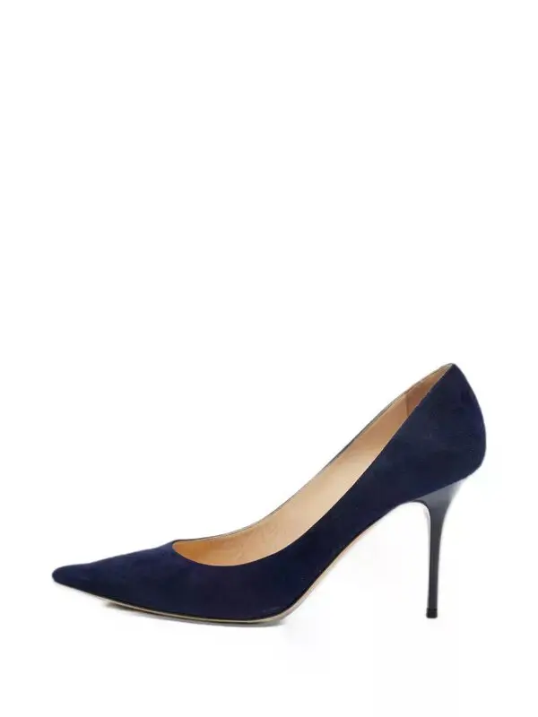 JIMMY CHOO Romy Suede Pointed-toe Pumps - Blue