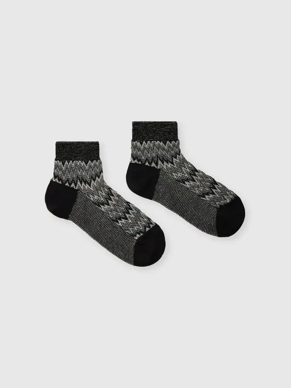 Missoni Stretch Lamé Cotton-blend Ankle Socks