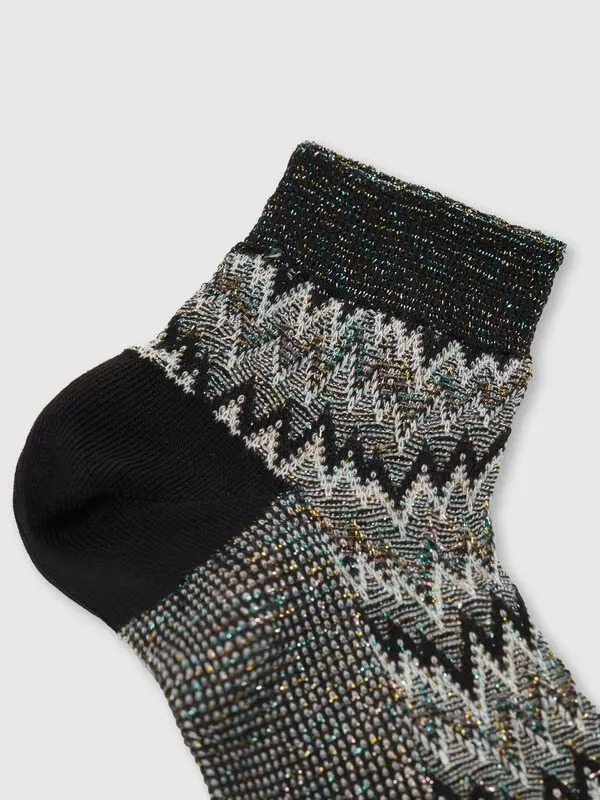 Missoni Stretch Lamé Cotton-blend Ankle Socks