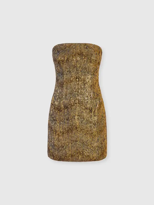 Missoni Sleeveless Mini Dress In Lamé Viscose