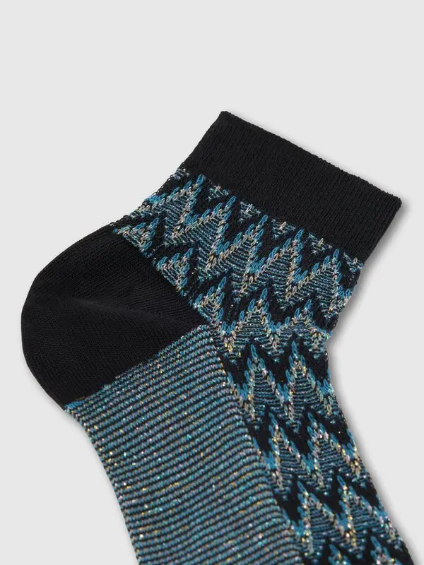 Missoni Lamé Cotton-blend Ankle Socks