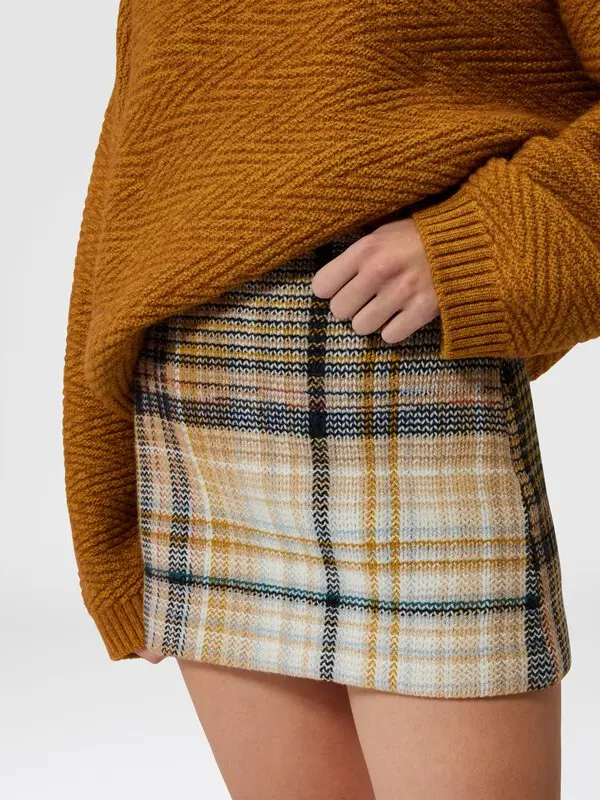 Missoni Pure Wool Mini Skirt With Textured Workmanship