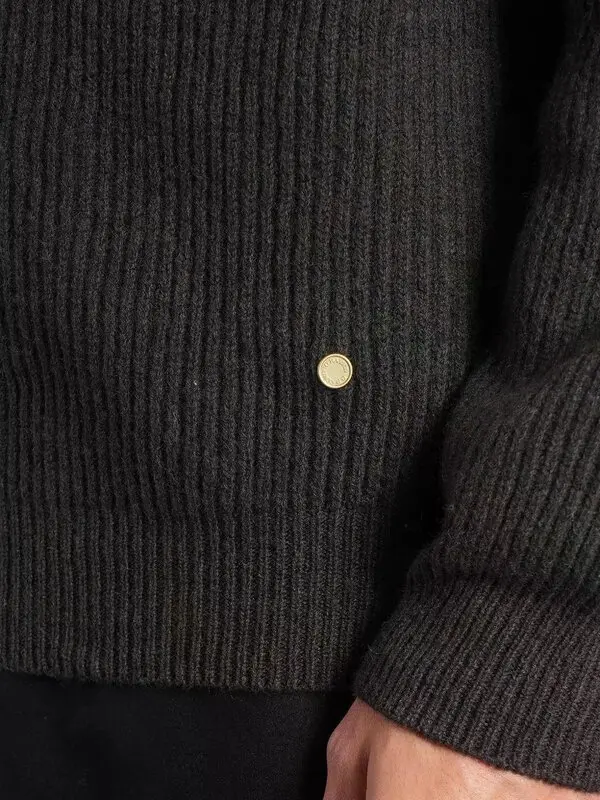 GREYED Ribbed-knit Raglan-sleeve Sweater