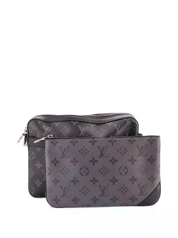 LOUIS VUITTON Trio Messenger Bag Reverse Monogram Eclipse Canvas Crossbody Bag