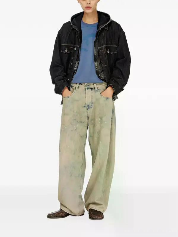DIESEL® T-shirt With Distressed Flocked Logo