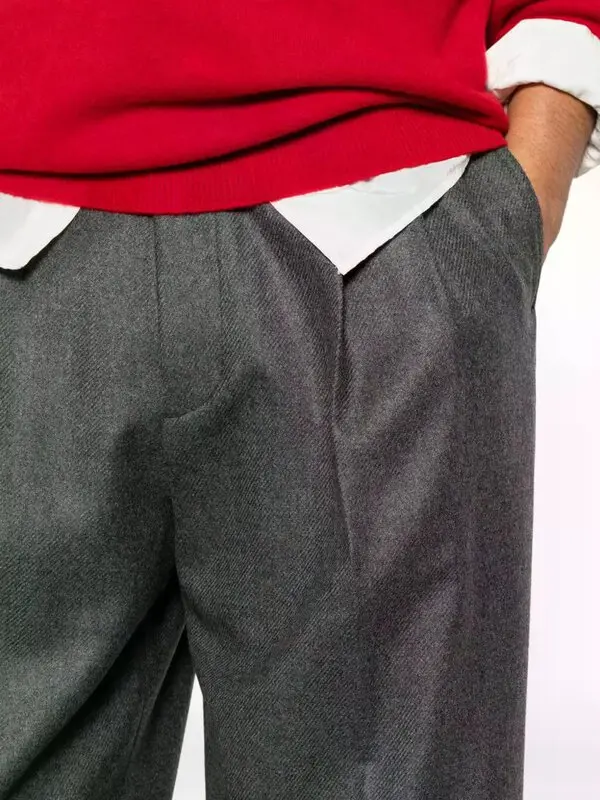 SSSTEIN Pleated Wide-leg Trousers