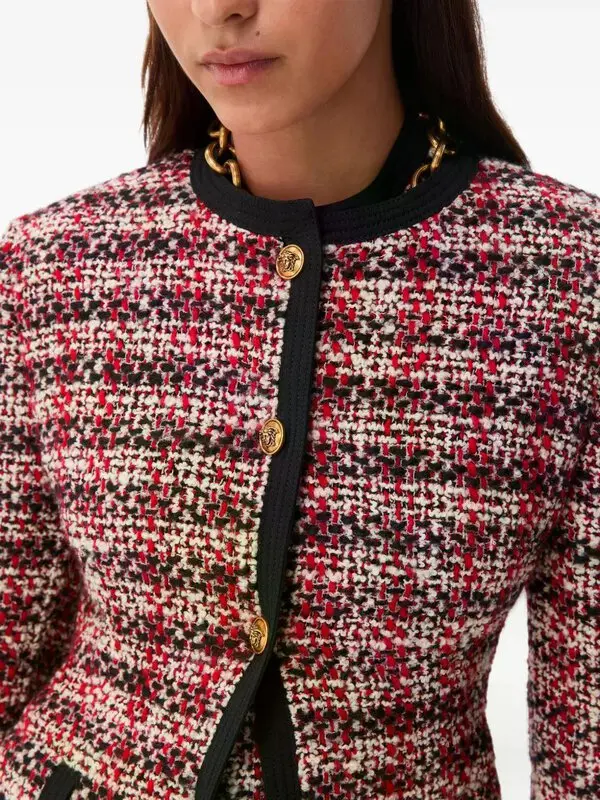 Versace Tweed Cardigan Jacket