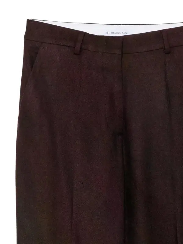 MANUEL RITZ Pressed-crease Wide-leg Trousers