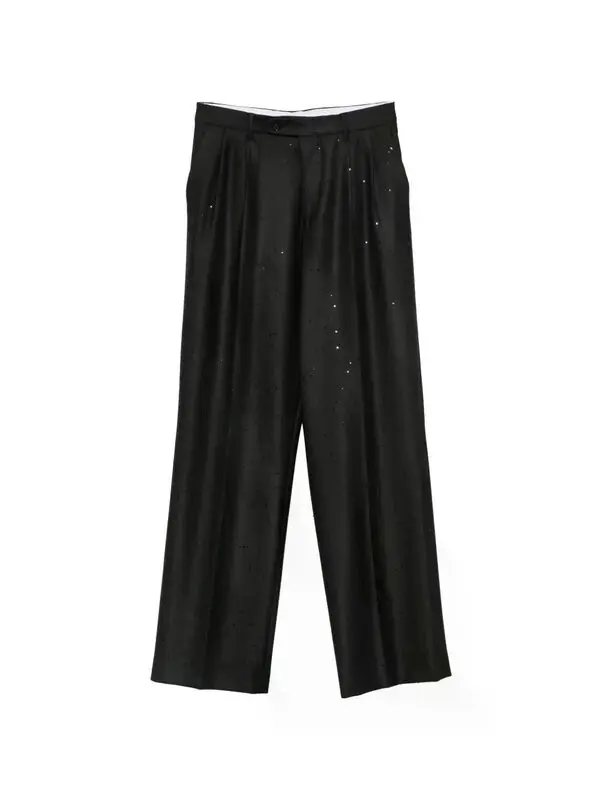MANUEL RITZ Sequin-embellished Pinstripe Trousers