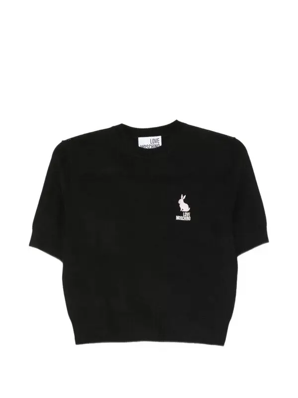 Moschino Rabbit-patch Short-sleeve Sweater
