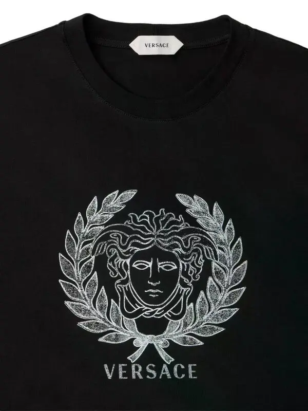 Versace Printed Cotton-jersey Slim T-shirt