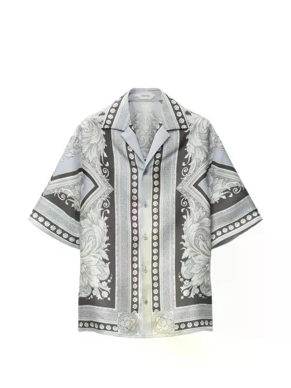 Versace Printed Silk Twill Regular Shirt