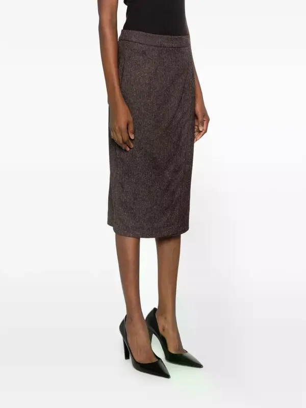 MANUEL RITZ Marl-effect Midi Skirt