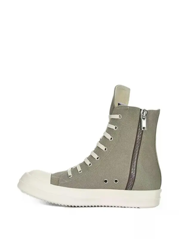 Rick Owens Overdyed Denim High Sneakers