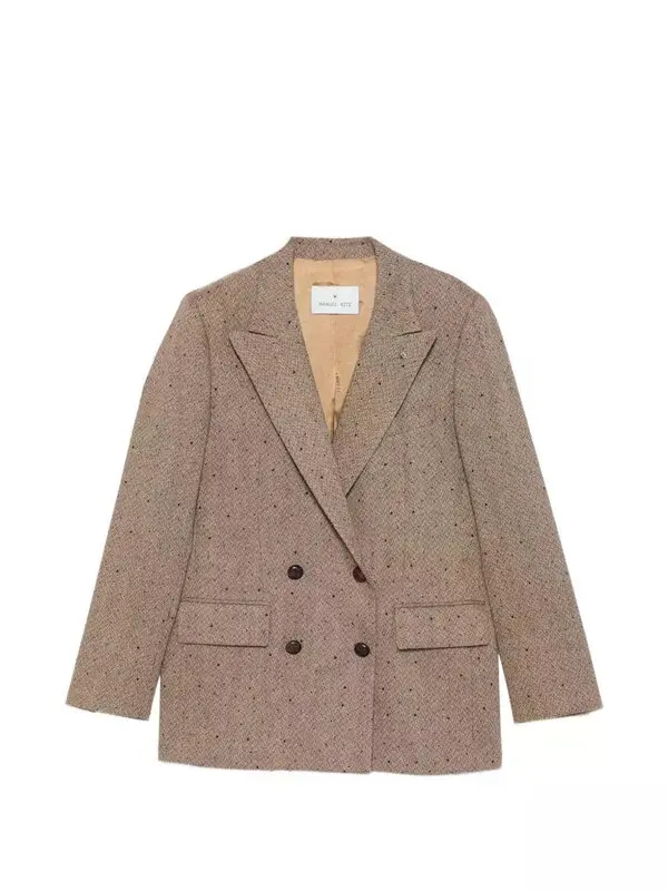 MANUEL RITZ Herringbone Double-breasted Blazer