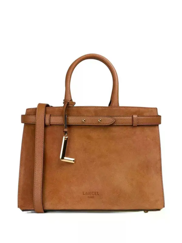 LANCEL Medium Faubourg Leather Tote Bag - Brown