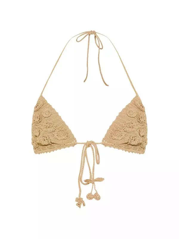 Loewe Top In Cotton Crochet - Neutrals