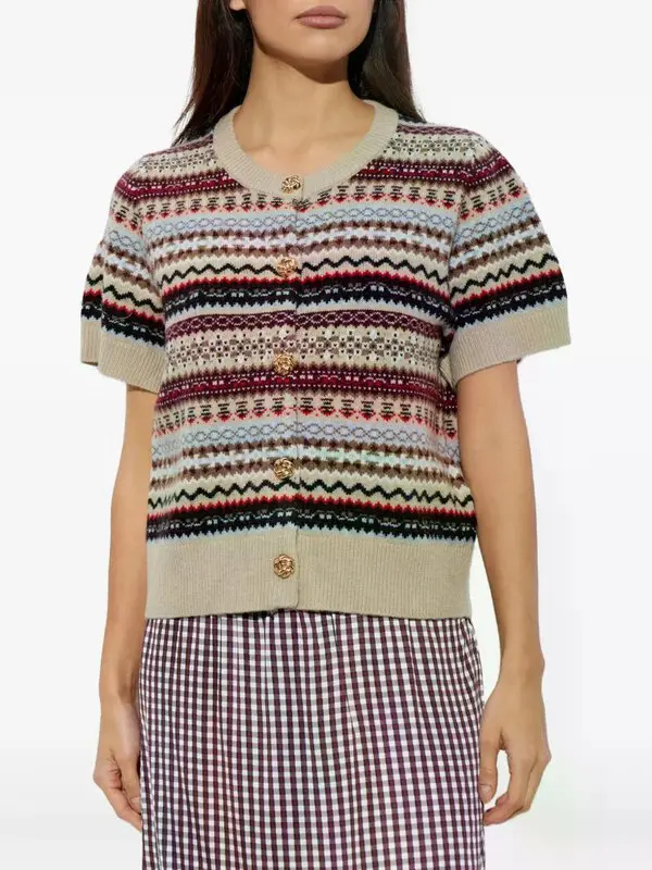 Munthe Fair Isle Short-sleeve Cardigan