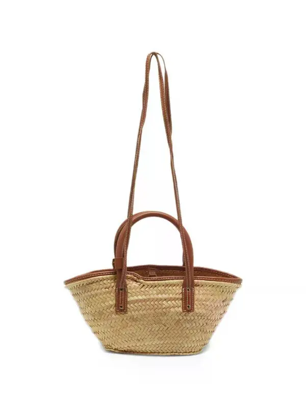 Jacquemus Small Soli Leather-trimmed Beach Bag
