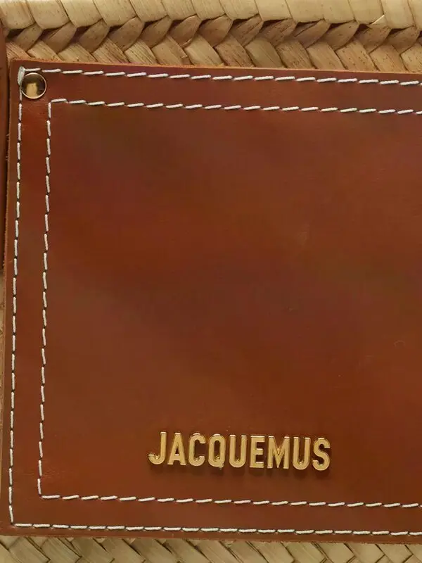 Jacquemus Small Soli Leather-trimmed Beach Bag