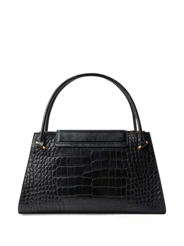 Versace Severine Croc-effect Leather Large Shoulder Bag
