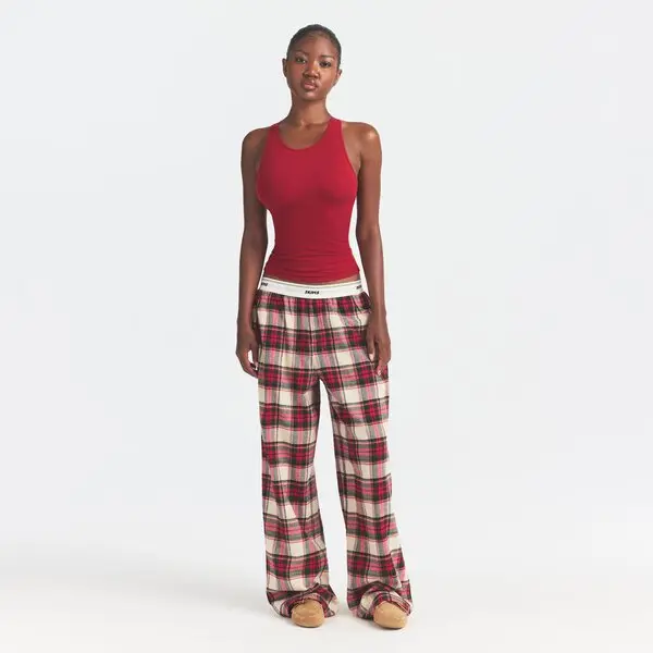 SKIMS Rib Sleep Tank Top | Red
