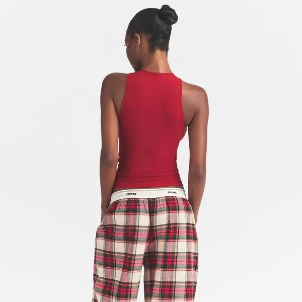 SKIMS Rib Sleep Tank Top | Red