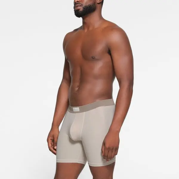 SKIMS 5" Boxer Brief 3 Pack | Grey | | Cotton - Stone Multi