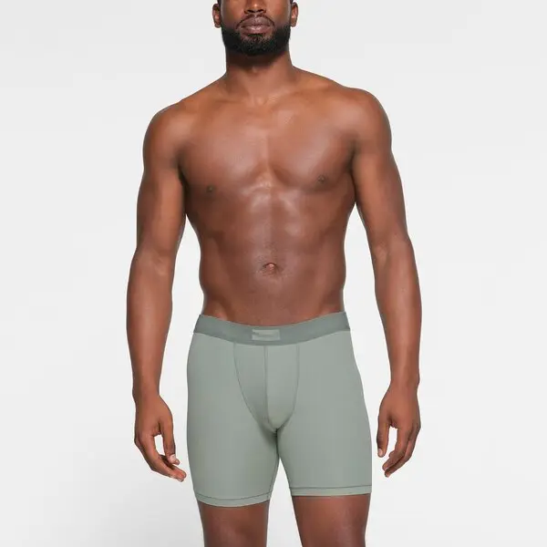 SKIMS 5" Boxer Brief 3 Pack | Grey | | Cotton - Stone Multi