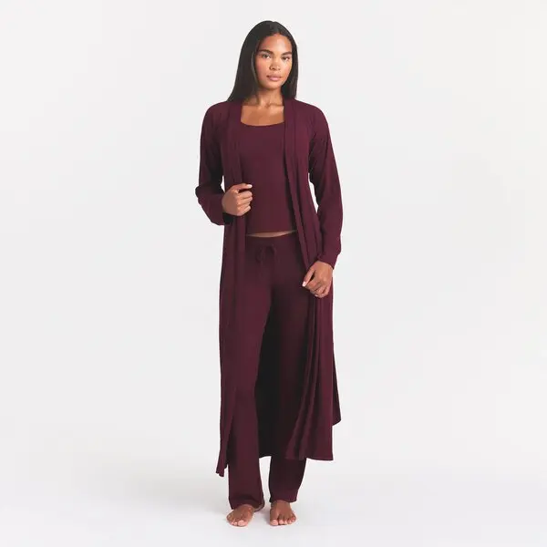 SKIMS Long Robe | Red | | Soft Lounge
