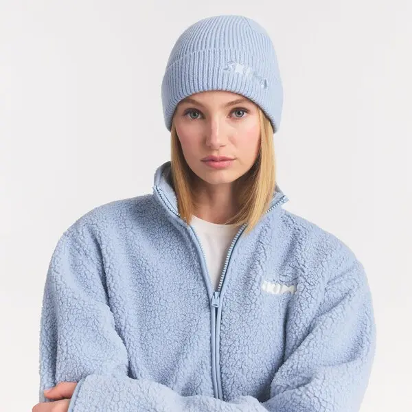 SKIMS Wool Blend Knit Beanie Hat | Blue | Accessories