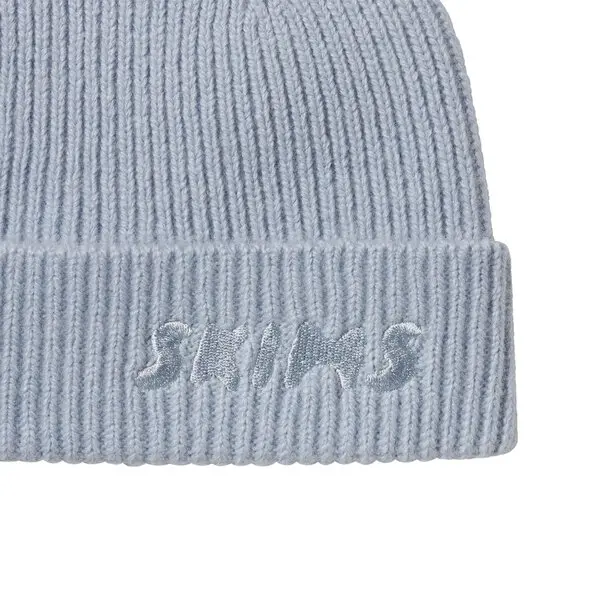 SKIMS Wool Blend Knit Beanie Hat | Blue | Accessories