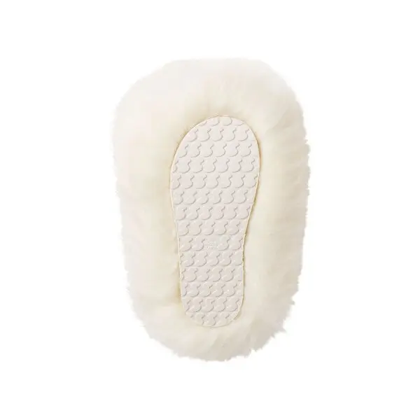 SKIMS Oversized Slipper | White | | Faux Fur