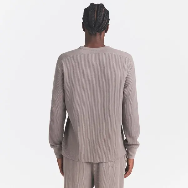 SKIMS Long Sleeve Top | Medium Neutral | | Waffle