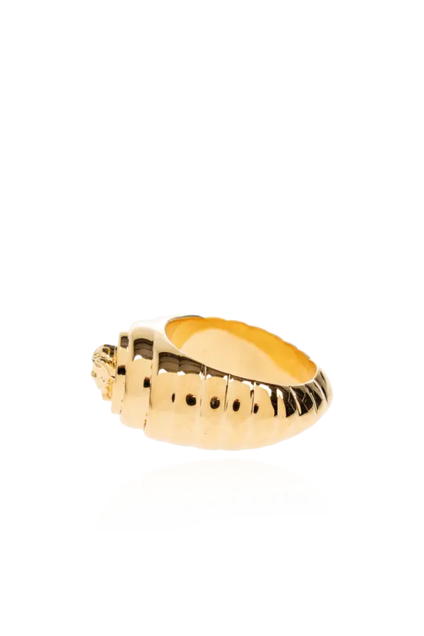 Versace Tone Brass Ring With Crystals