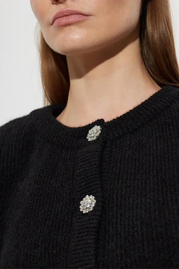 ROTATE BY BIRGER CHRISTENSEN Cardigan With Shoulder Pads
