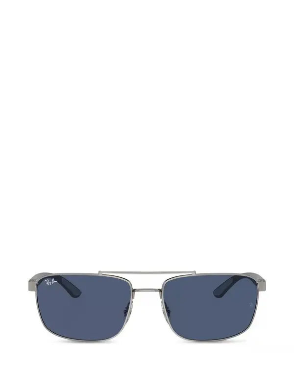 Ray-ban Double-bridge Rectangle-frame Sunglasses - Grey