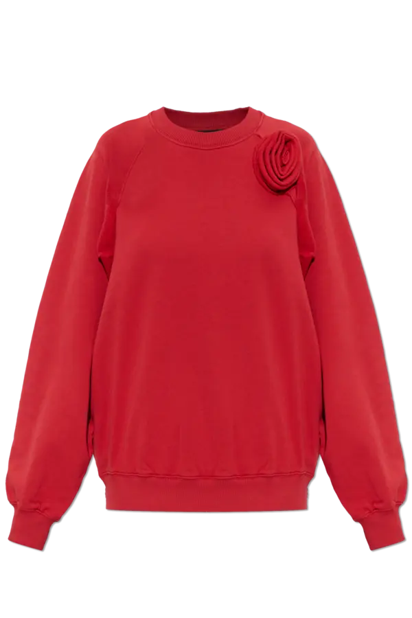 ROTATE BY BIRGER CHRISTENSEN Sweatshirt With Decorative Appliqu - Red