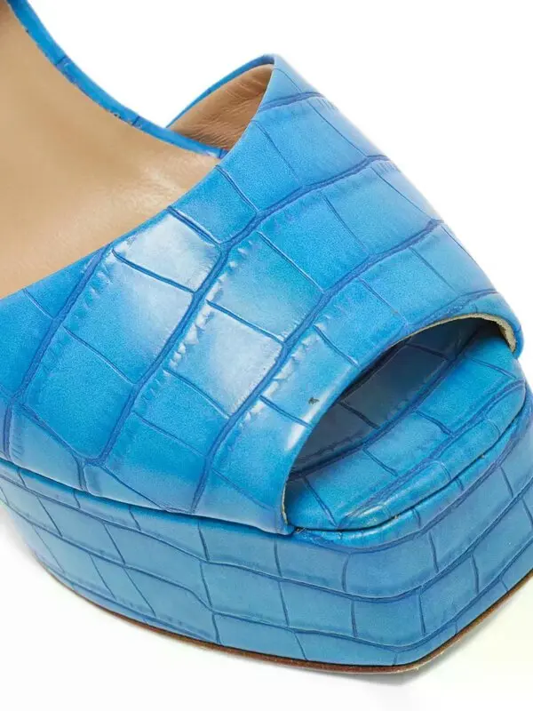 GIUSEPPE ZANOTTI Betty Crocodile-embossed Platform Sandals