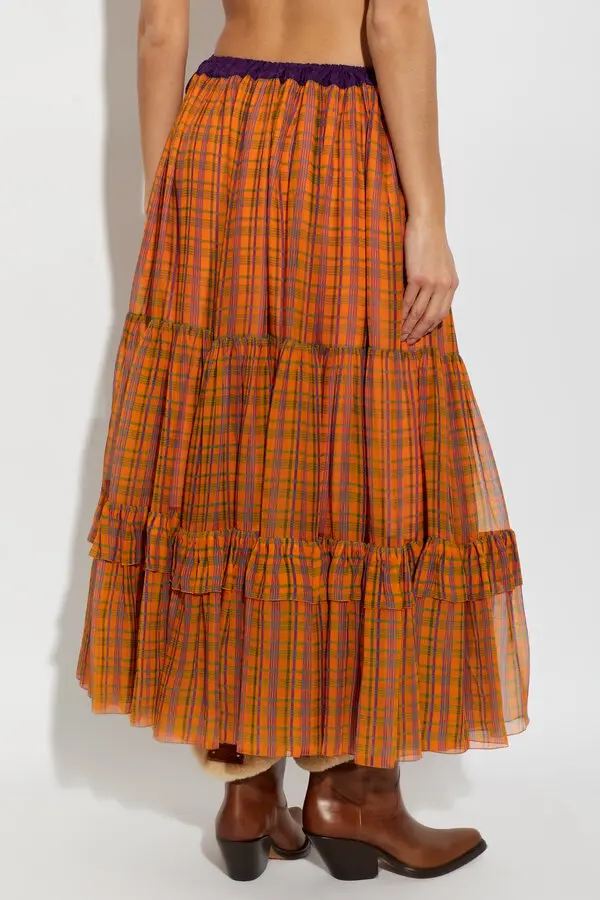 Chloé Silk Midi Skirt